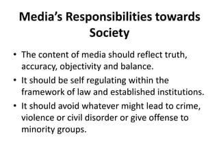Media responsibility | PPTX