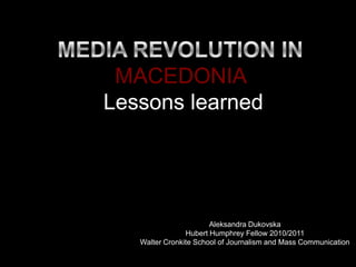 Mediarevolutionmacedonia | PPTX