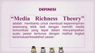 Media Richness Theory | PPTX