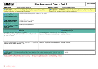 Media risk assessment(1) | DOC
