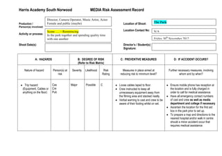 Media Risk Assessment | DOCX