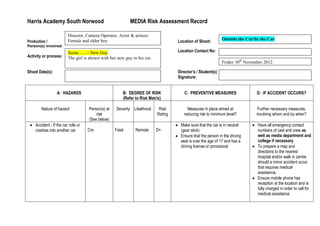 Media Risk Assessment | DOCX