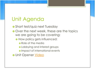 Media role in policymaking | PPTX