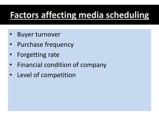Media scheduling And Advertising Agency | PPTX