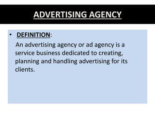 Media scheduling And Advertising Agency | PPTX