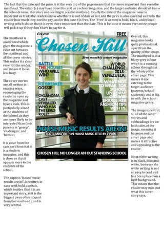 School Magazine Annotations | DOCX