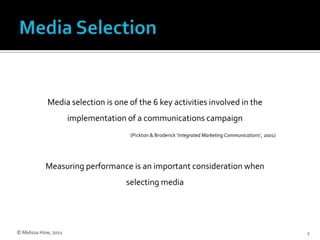 Media selection and measuring campaign performance | PPSX