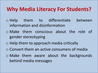 media literacy for students to prevent gender stereotyping | PPTX