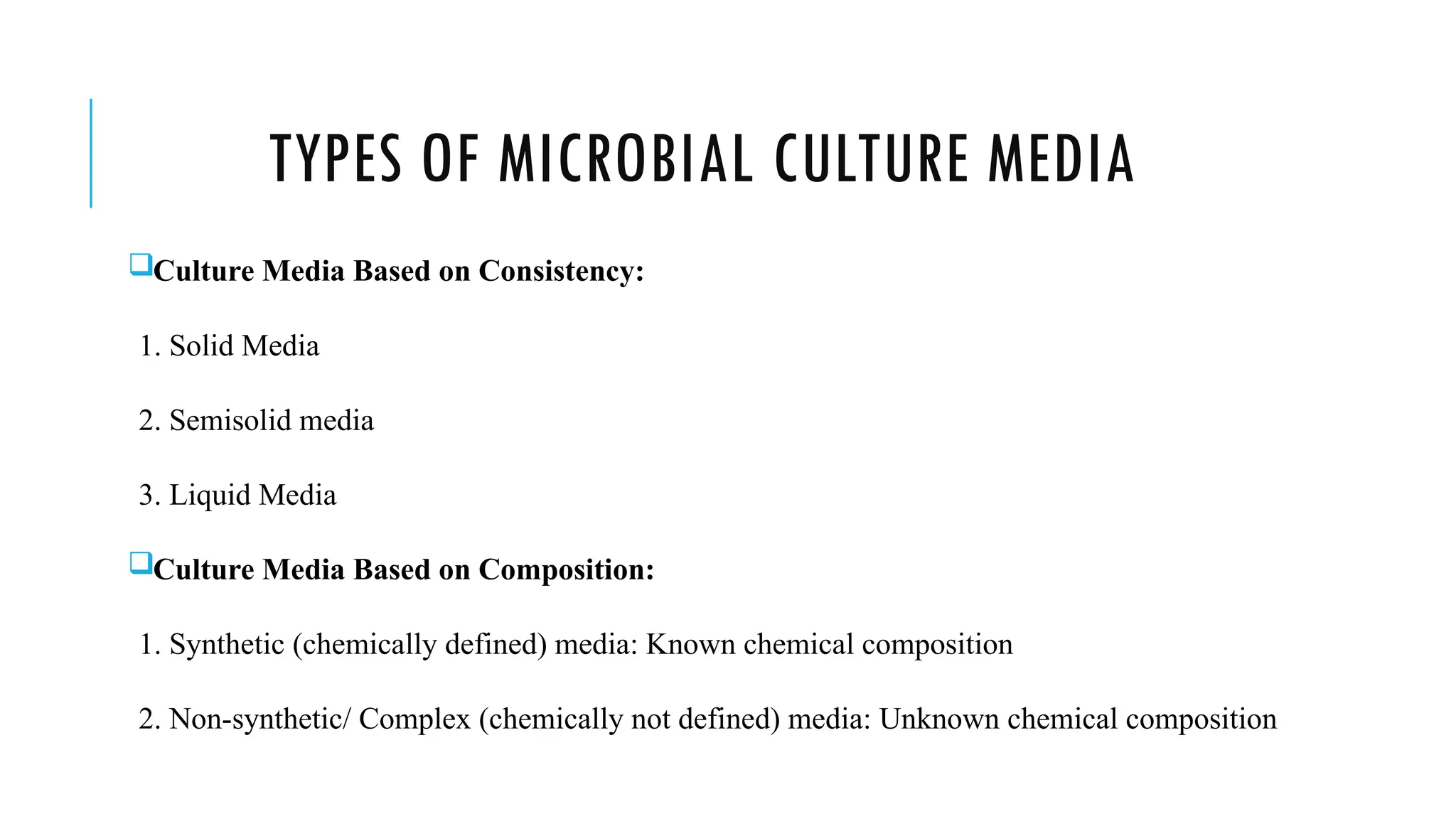 Medias for bacterial growth.........pptx