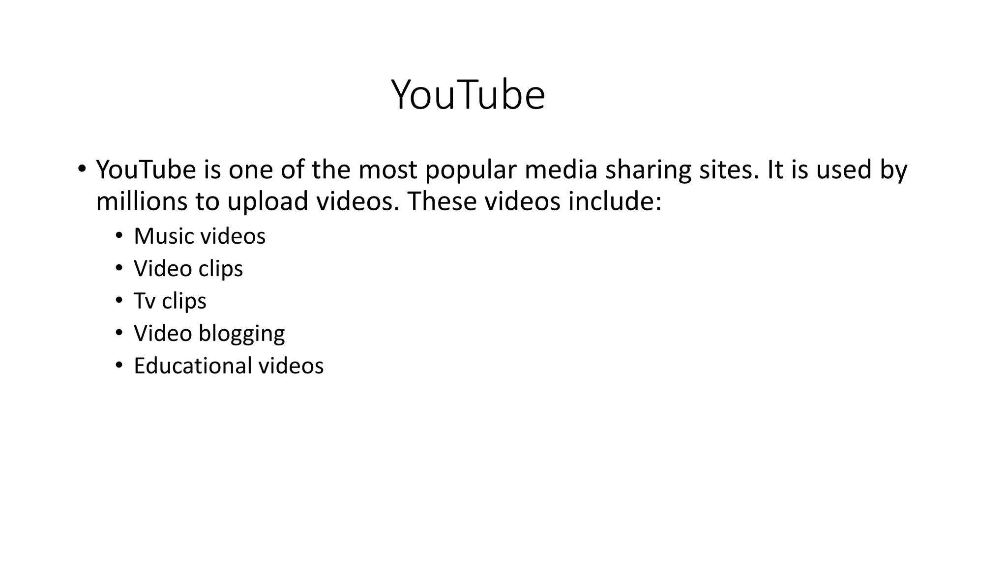 Media sharing sites | PPTX