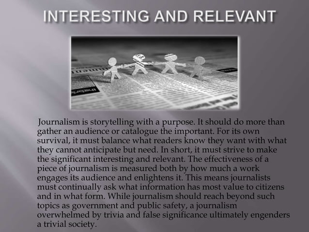 Nine principles of Journalism | PPTX
