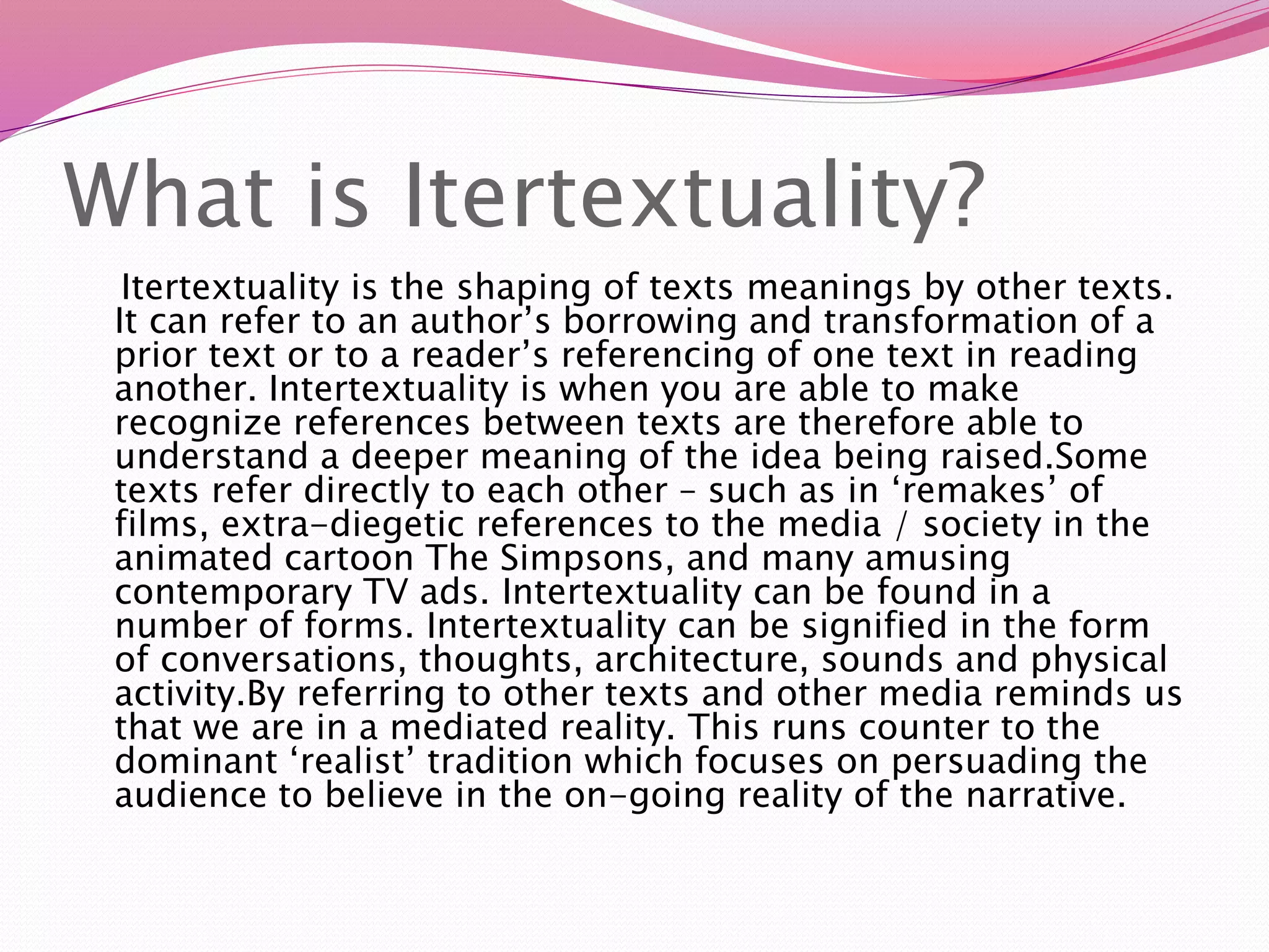 intertextuality | PPTX