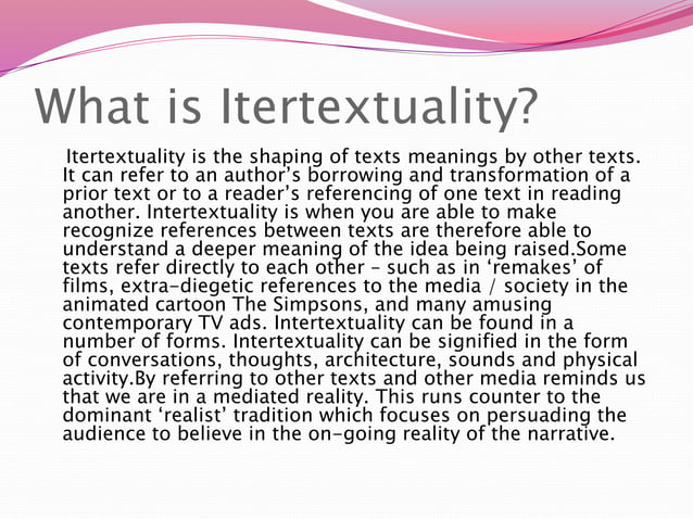 intertextuality | PPT