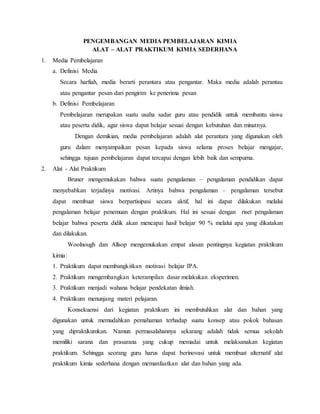 ALAT ALAT PRAKTIKUM SEBAGAI MEDIA PEMBELAJARAN | DOCX