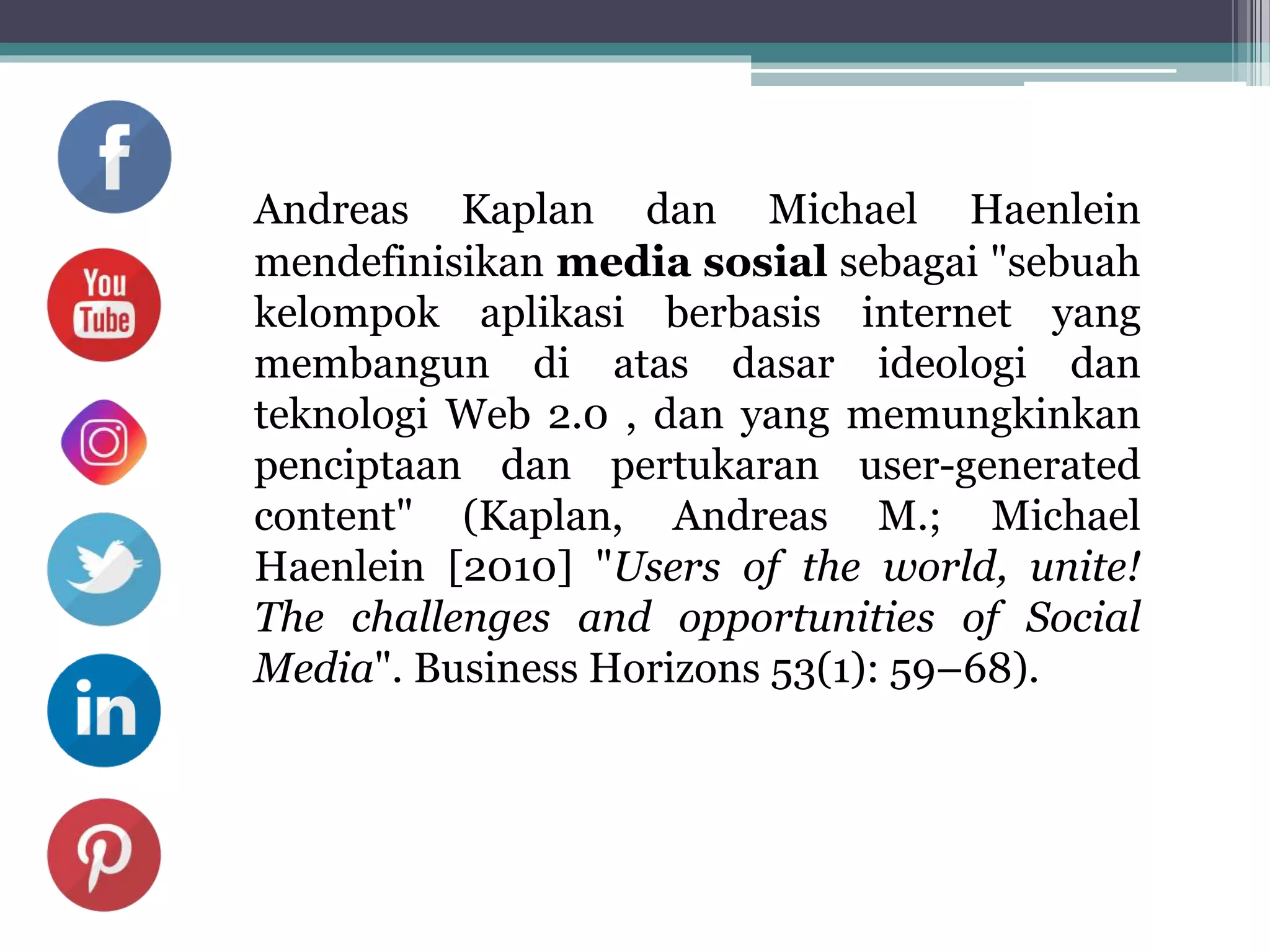 Media sosial sebagai media pembelajaran | PPTX