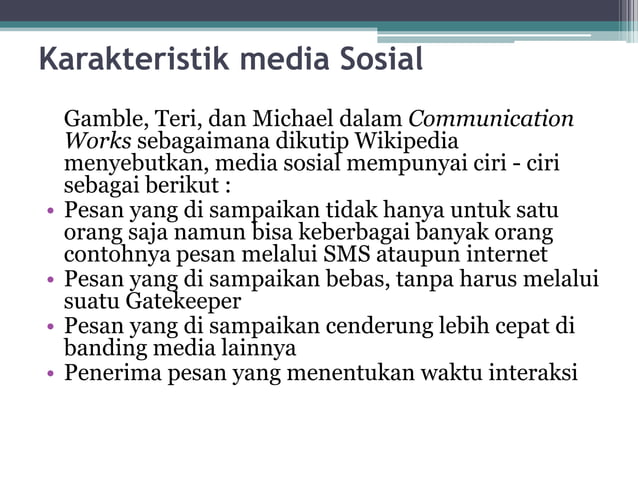 Media sosial sebagai media pembelajaran | PPTX