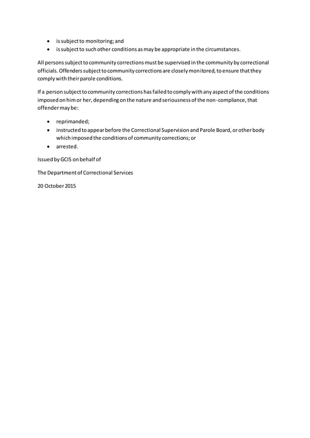 Media statement issued by DCS | DOCX