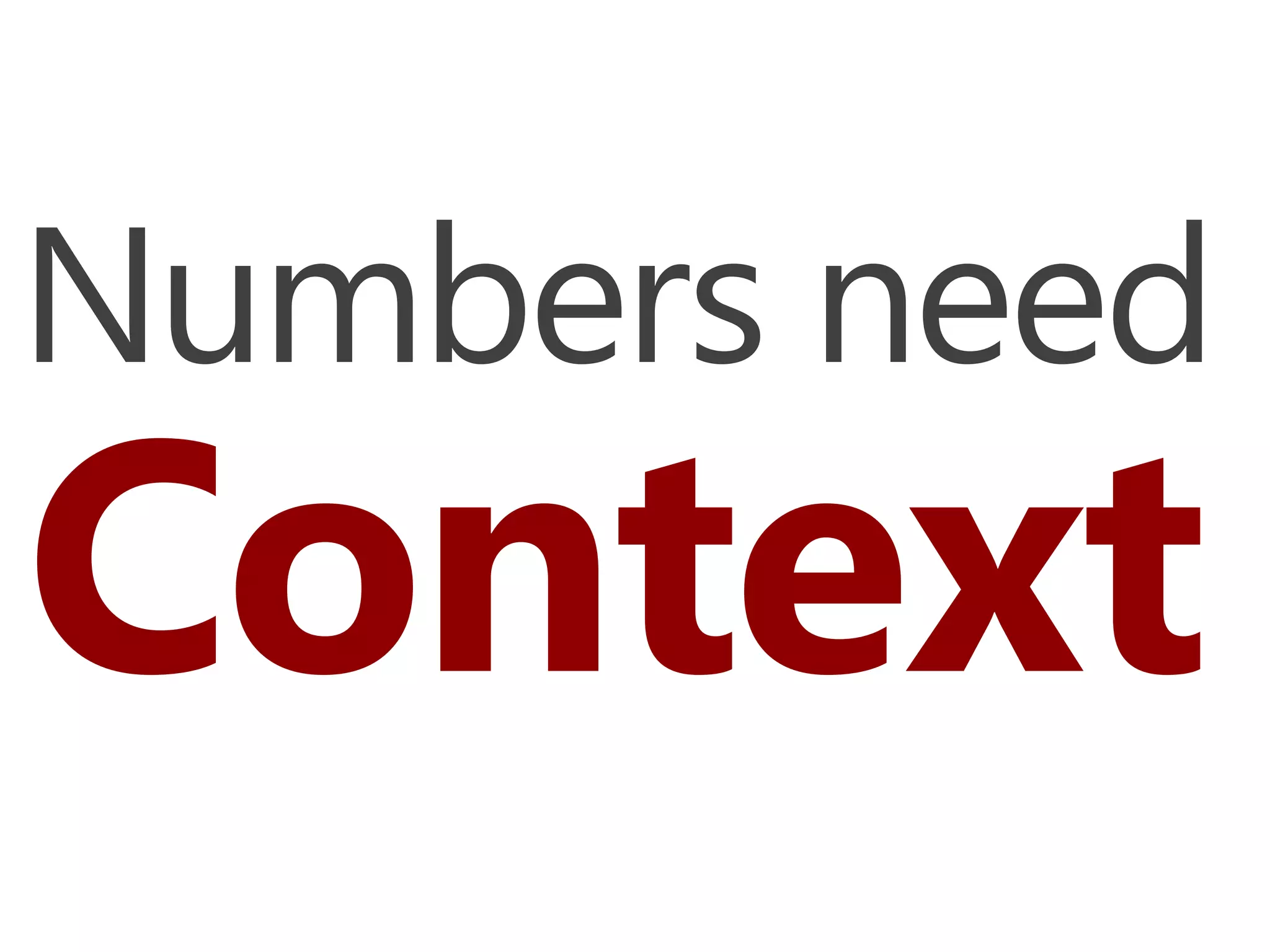 Numbers NEED Context | PDF