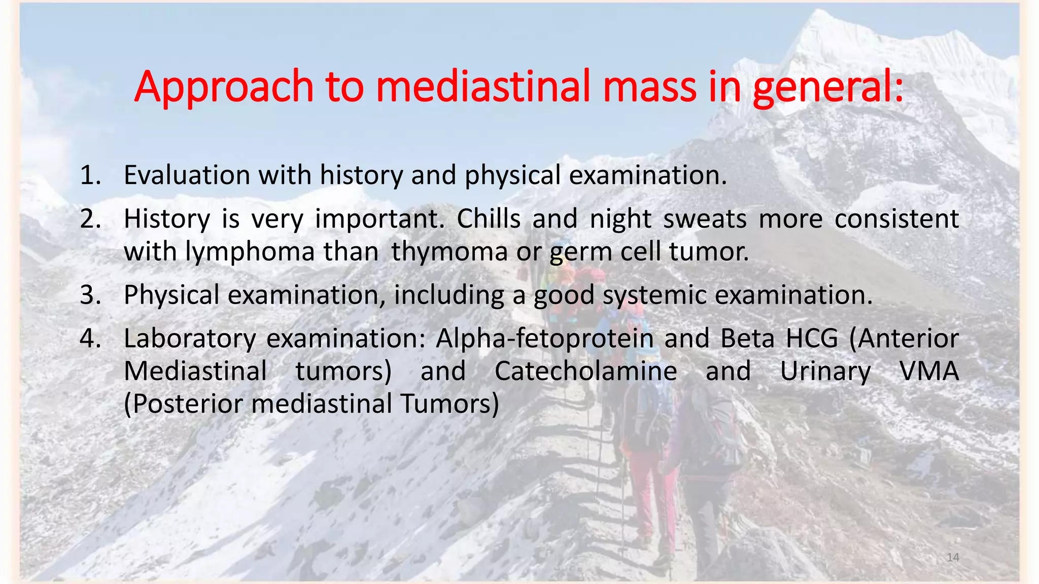 Approach to Mediastinal Mass | PPTX