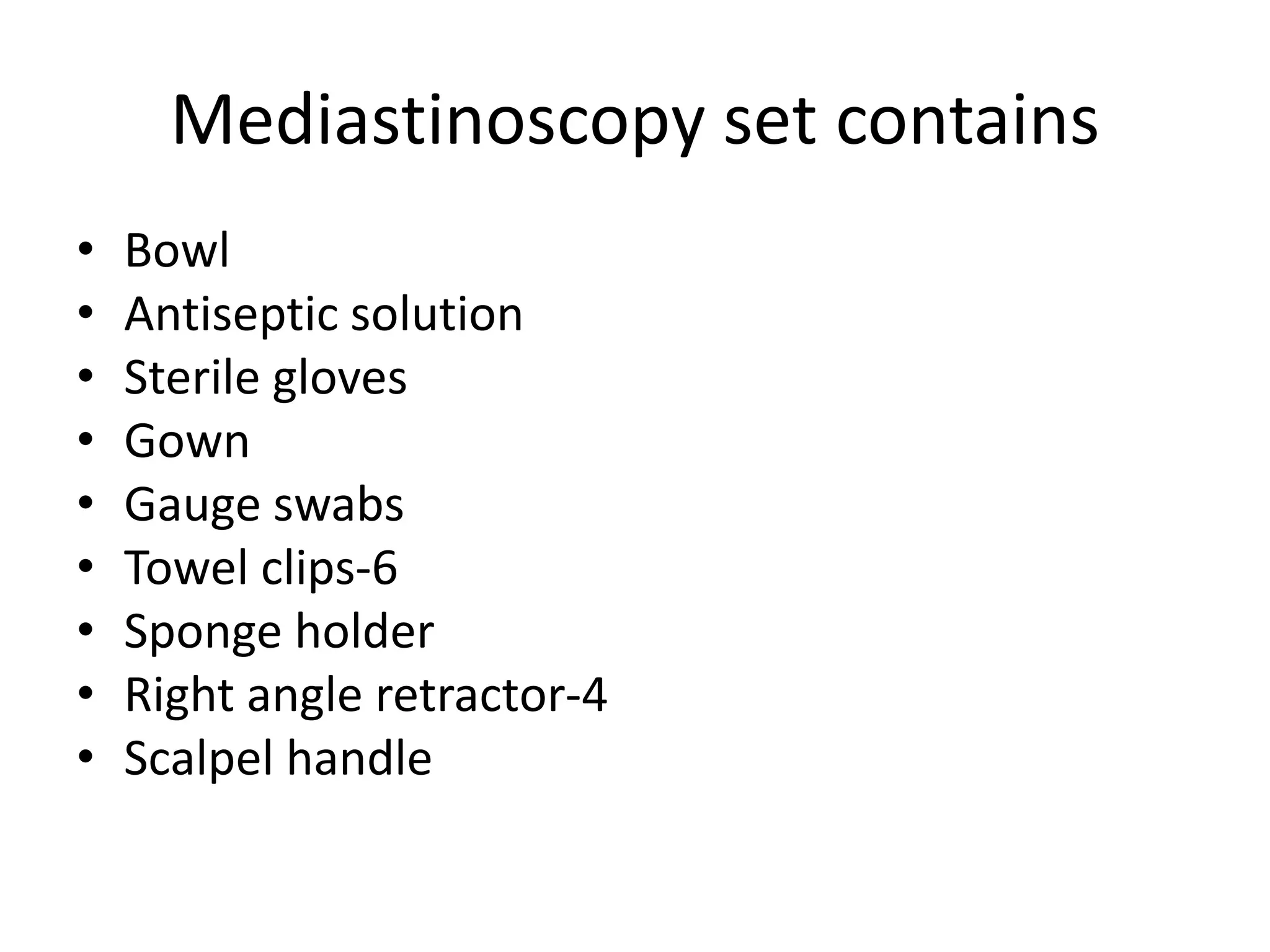 Mediastinoscopy | PPTX