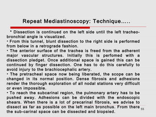 Mediastinoscopy & mediastinotomy indications & techniques | PPT