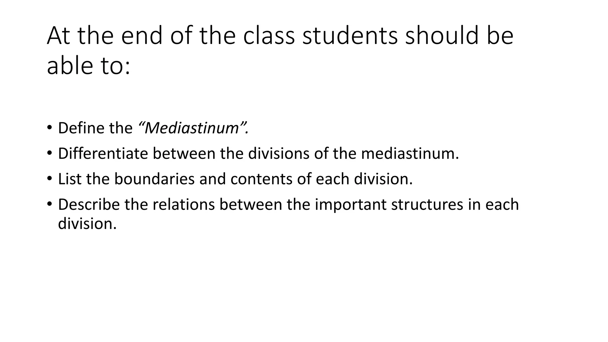 Mediastinum | PDF