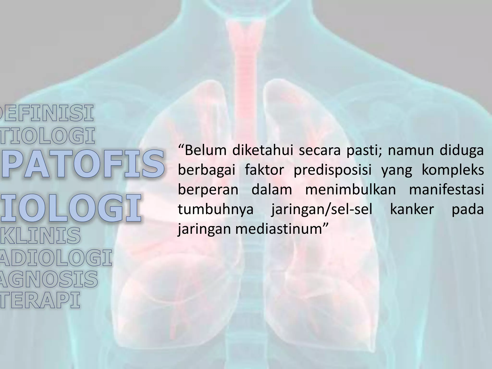 Tumor Mediastinum | PPTX