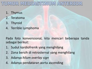 Tumor Mediastinum | PPTX
