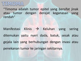 Tumor Mediastinum | PPTX