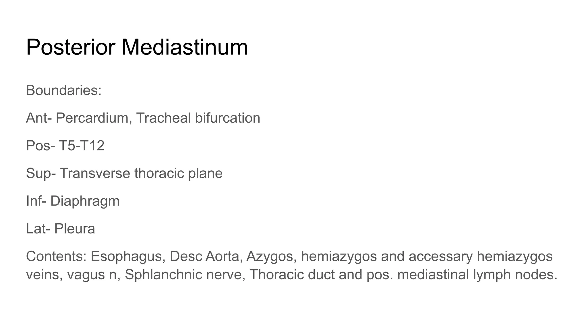 Mediastinum an Introduction, basics in Surgical Anatomy, Diseases and ...