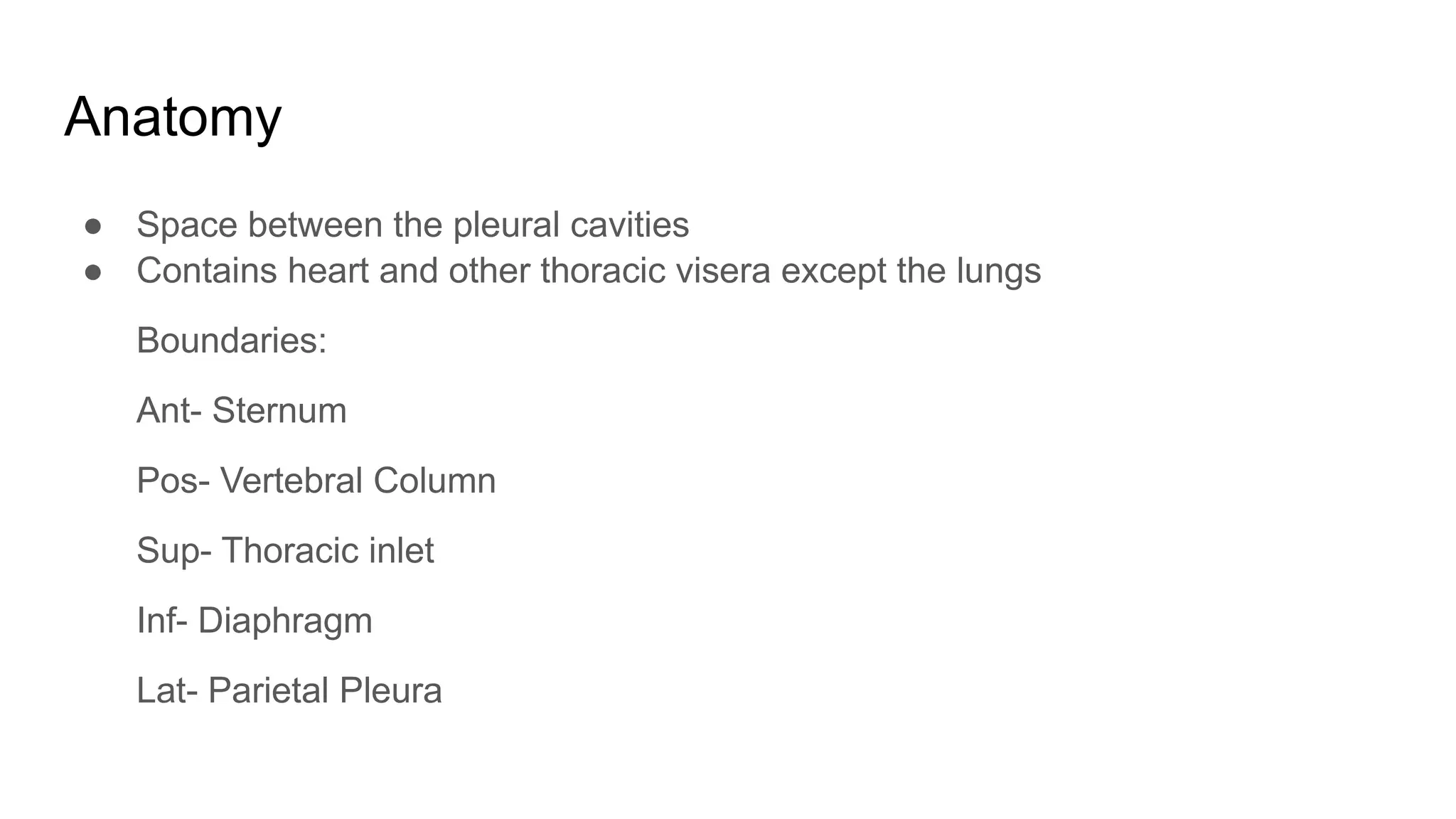 Mediastinum an Introduction, basics in Surgical Anatomy, Diseases and ...
