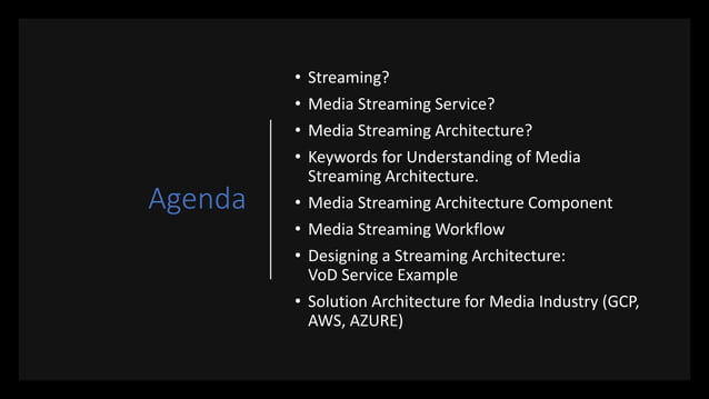 Media streaming architecture Introduction | PPT