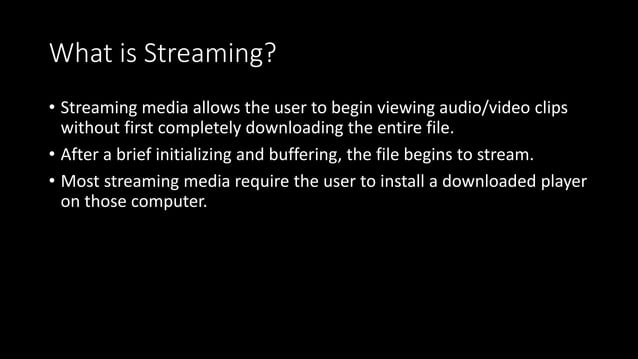 Media streaming architecture Introduction | PPT