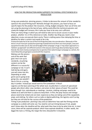 Media studeis final pre production | DOCX