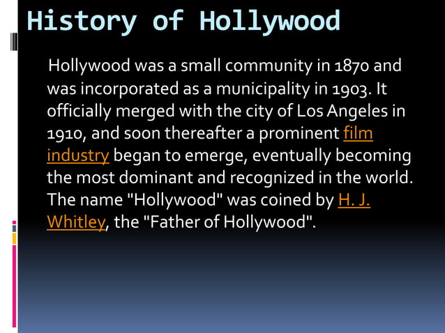 History of Hollywood | PPTX