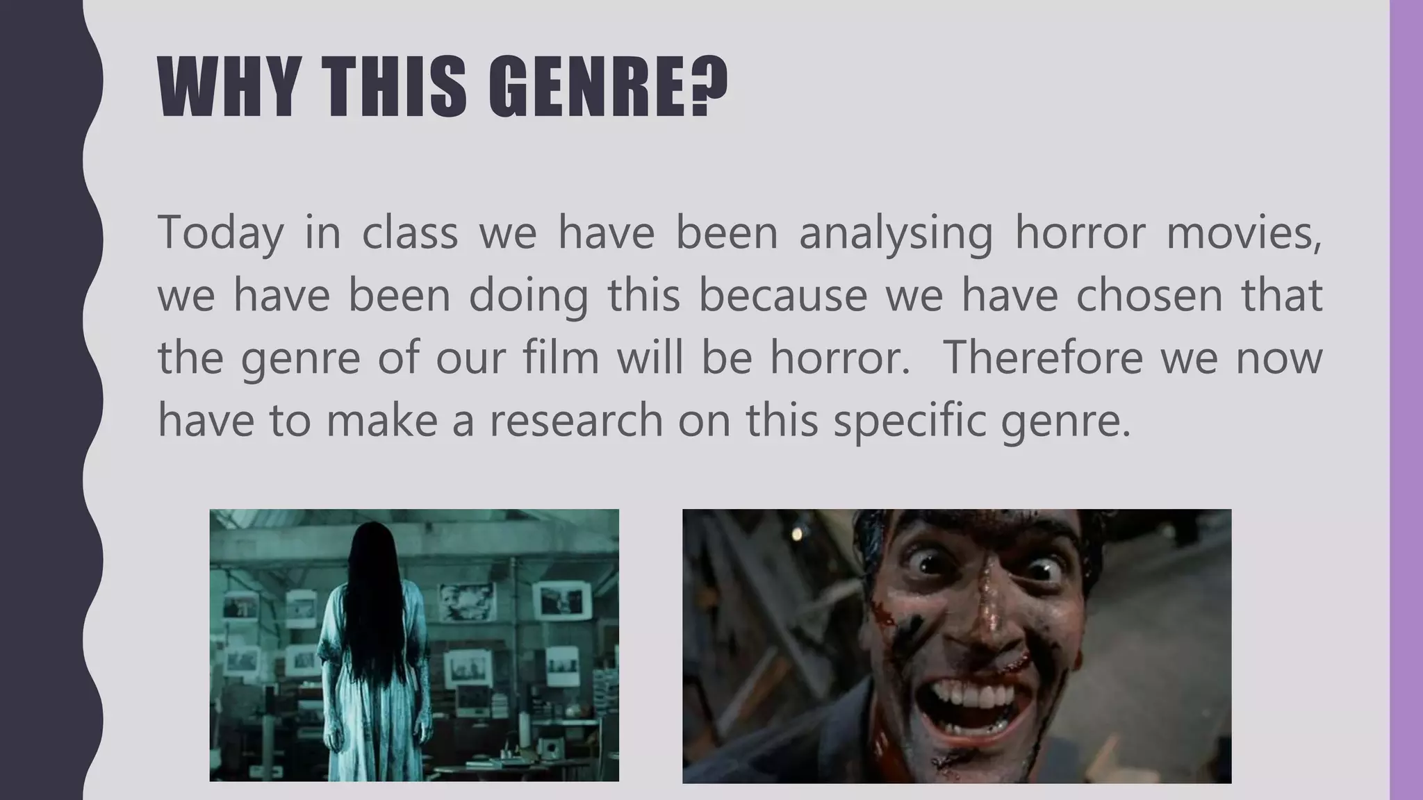 Media studies Horror research | PPTX