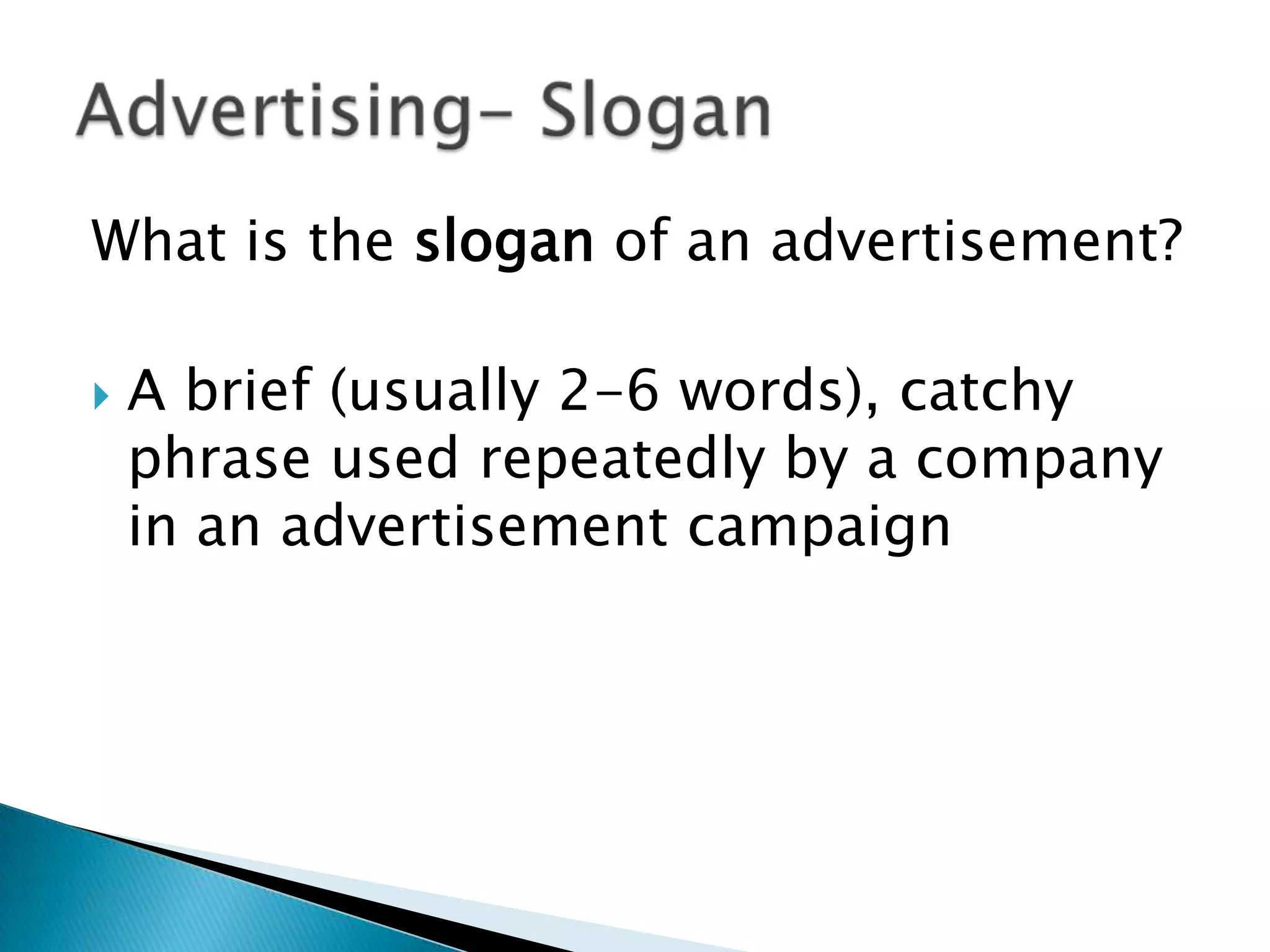 Media studies advertising-copy,slogan ppt-lesson5 | PPTX
