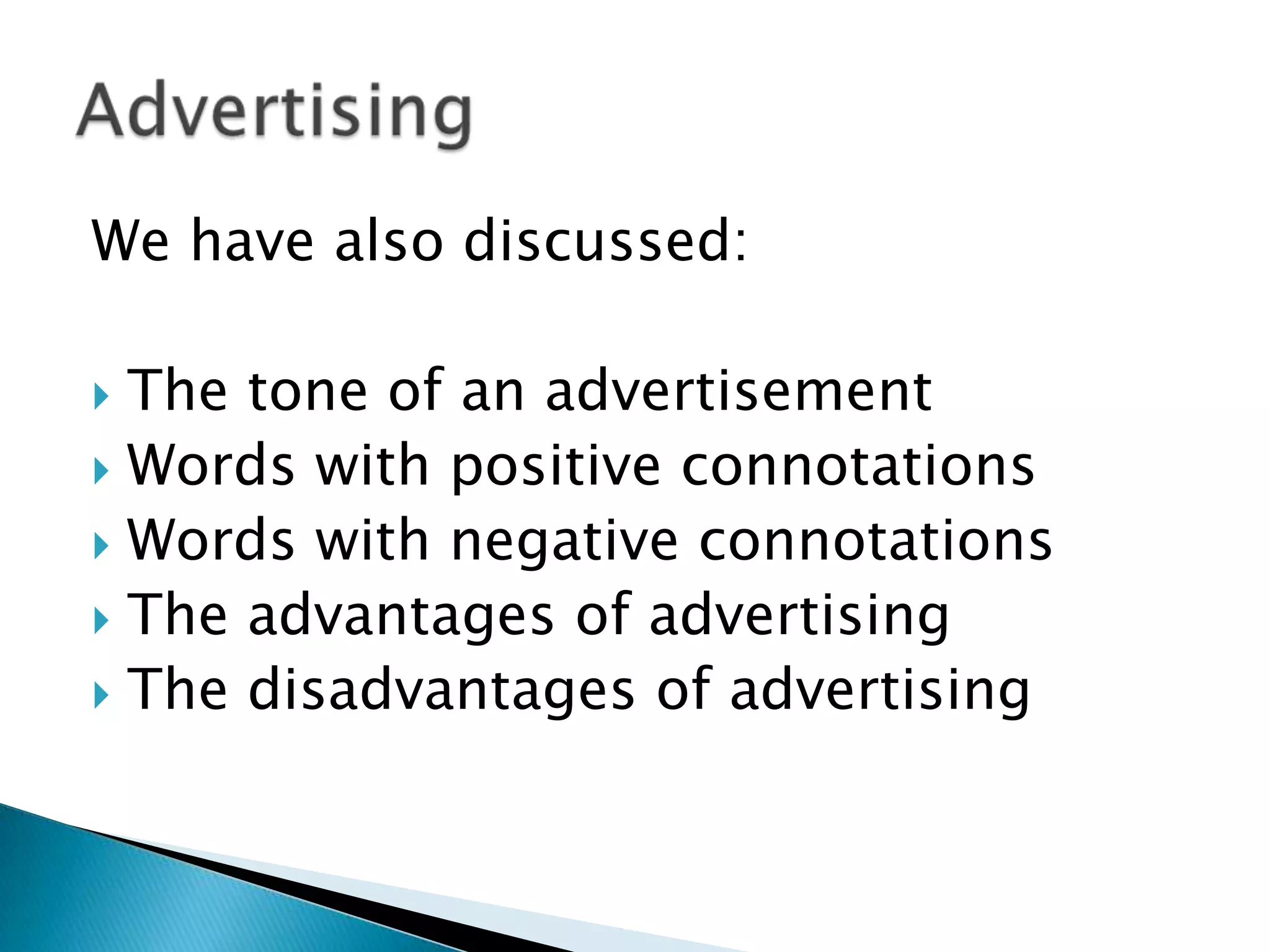 Media studies advertising-copy,slogan ppt-lesson5 | PPTX