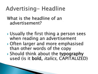 Media studies advertising-copy,slogan ppt-lesson5 | PPTX