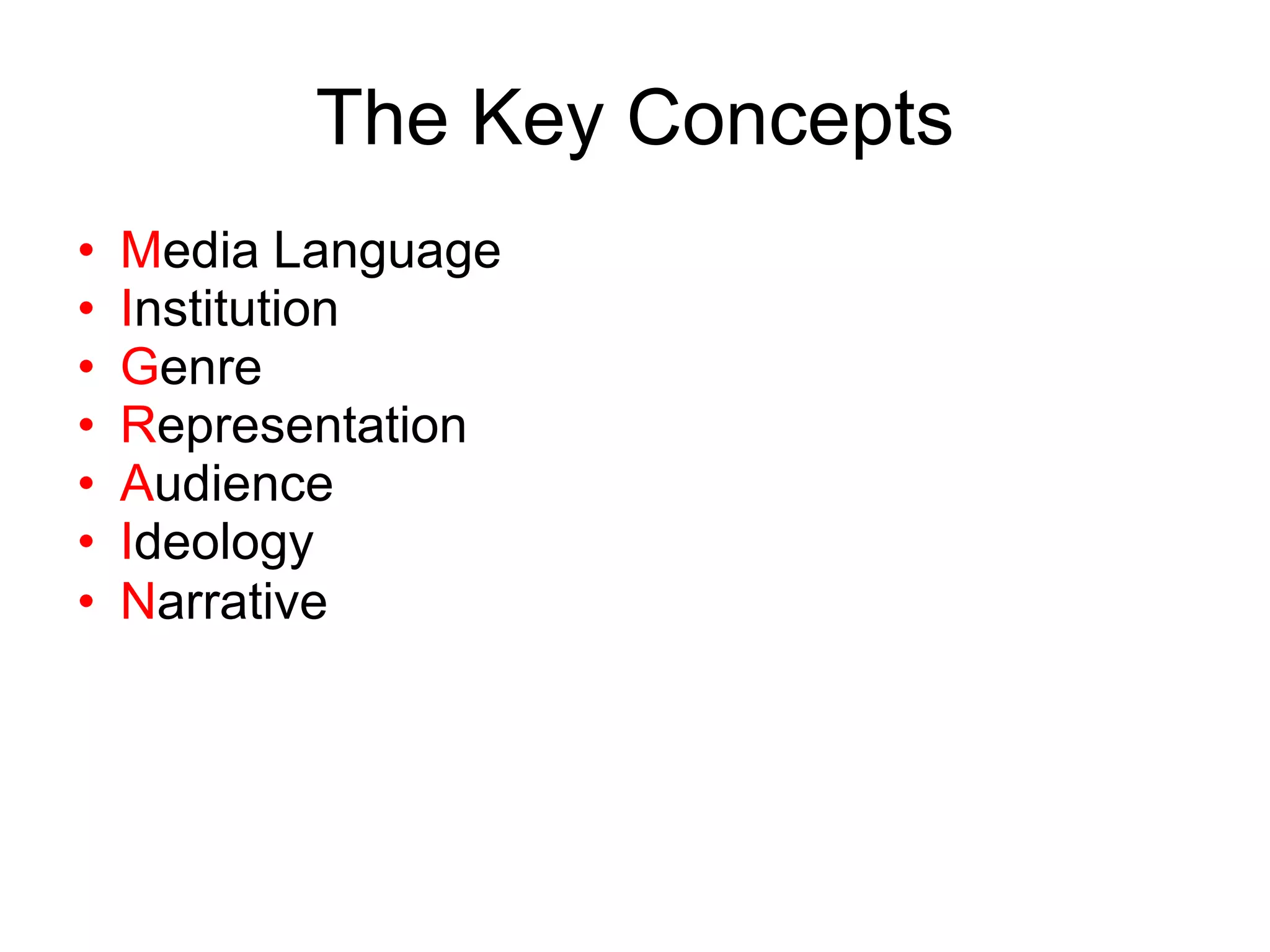 Media studies key concepts | PPTX
