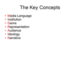 Media studies key concepts | PPTX