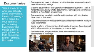 Media studies - The theory of documentary | PPTX