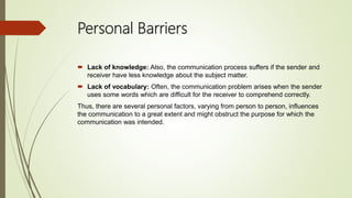 Communication Barriers | PPTX