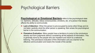 Communication Barriers | PPTX