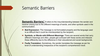 Communication Barriers | PPTX