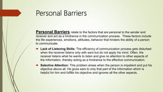 Communication Barriers | PPTX