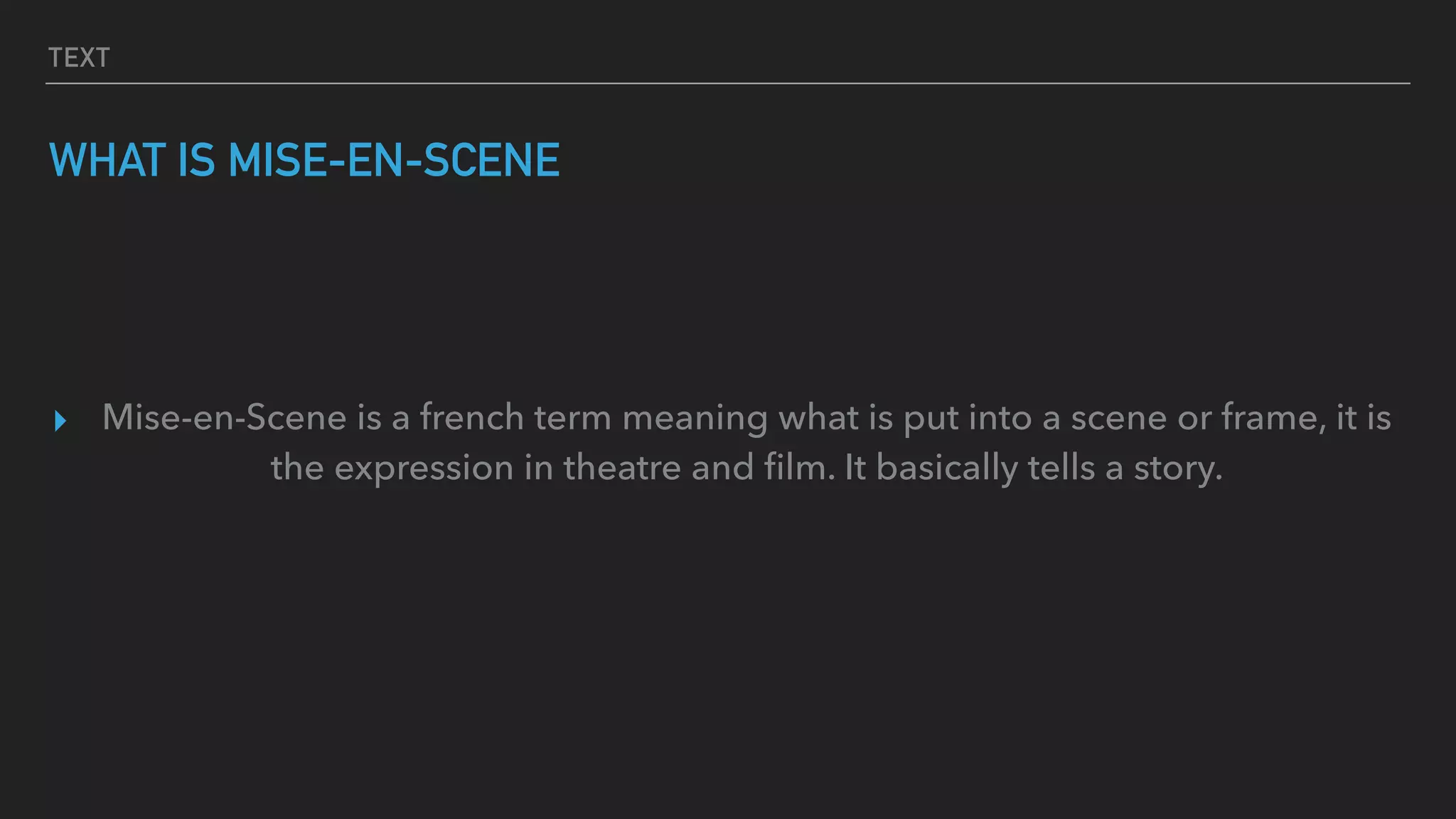 Media studies mise en-scene presentation | PDF