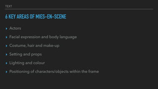 Media studies mise en-scene presentation | PPT
