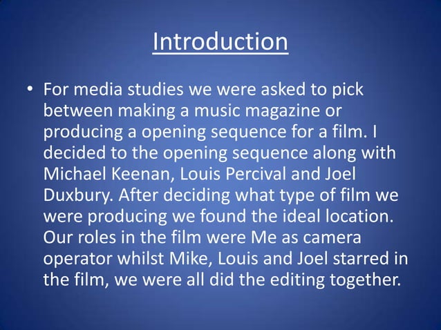 Media studies powerpoint | PPT