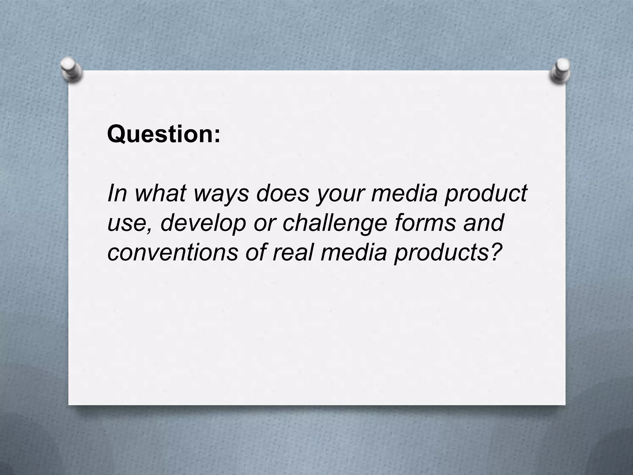 Media studies powerpoint task 1 | PPT